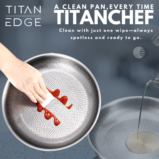 TitanChef Titanium Stainless Steel Frying Pan – TitanEdge